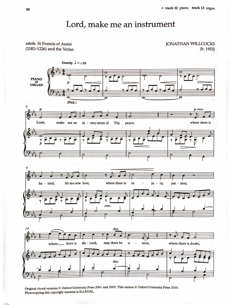 Lord Make Me An Instrument - Jonathan Willocks | PDF