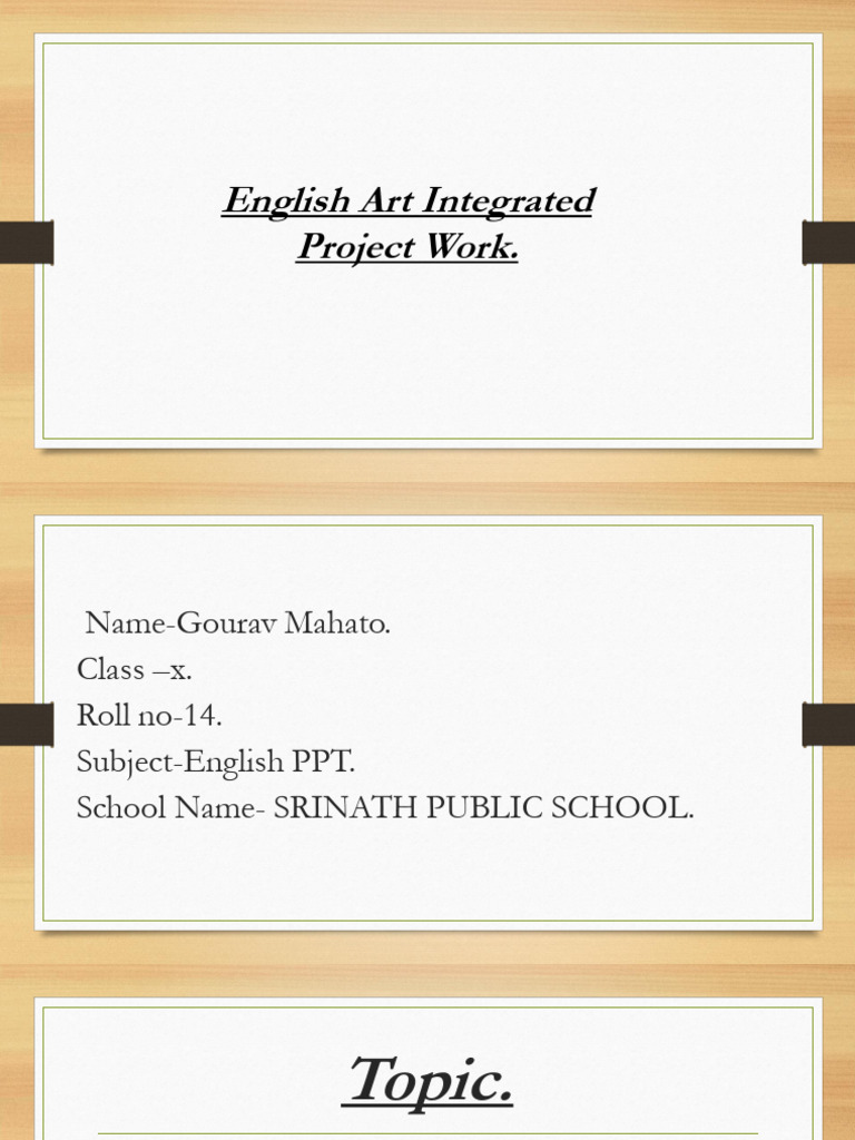 English Art Integrated Project Work | PDF | Paintings