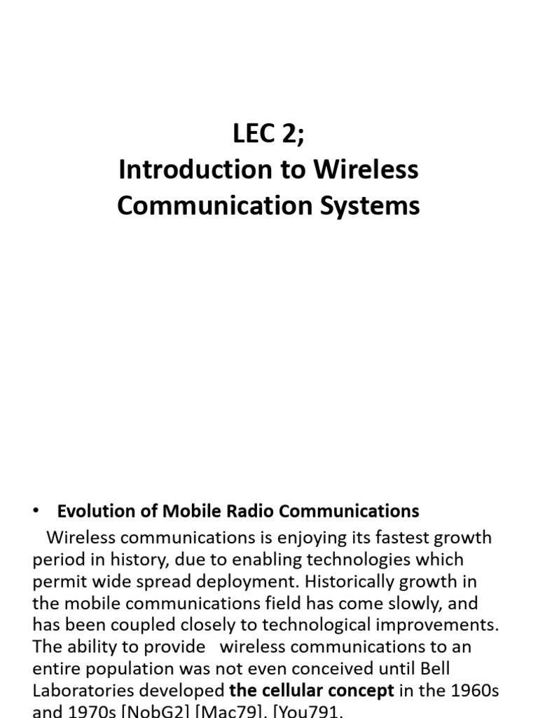 L2 Introduction To Wireless | PDF | Duplex (Telecommunications) | Cellular Network