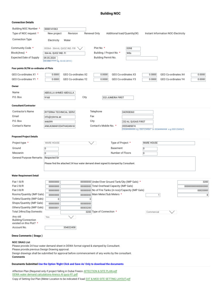 Track Your Applications - Dubai Electricity & Water Authority (DEWA) | PDF