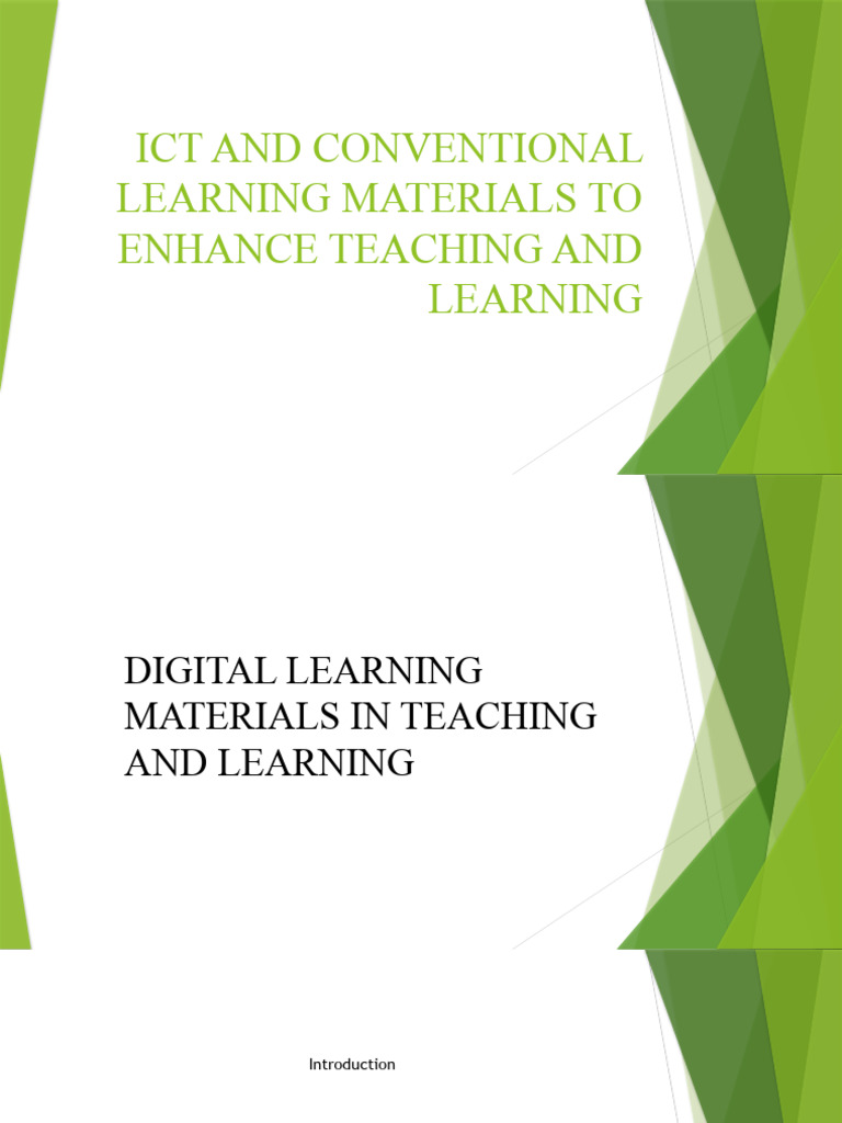 Ict and Conventional Learning Materials To Enhance Teaching | PDF