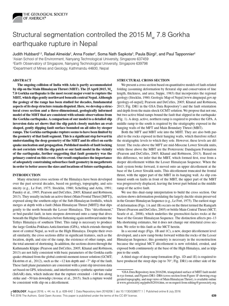 Paper 07 | PDF | Fault (Geology) | Earthquakes