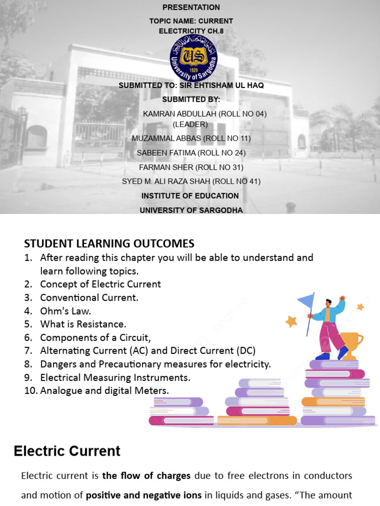Current Electricity Concepts | PDF | Capacitor | Direct Current