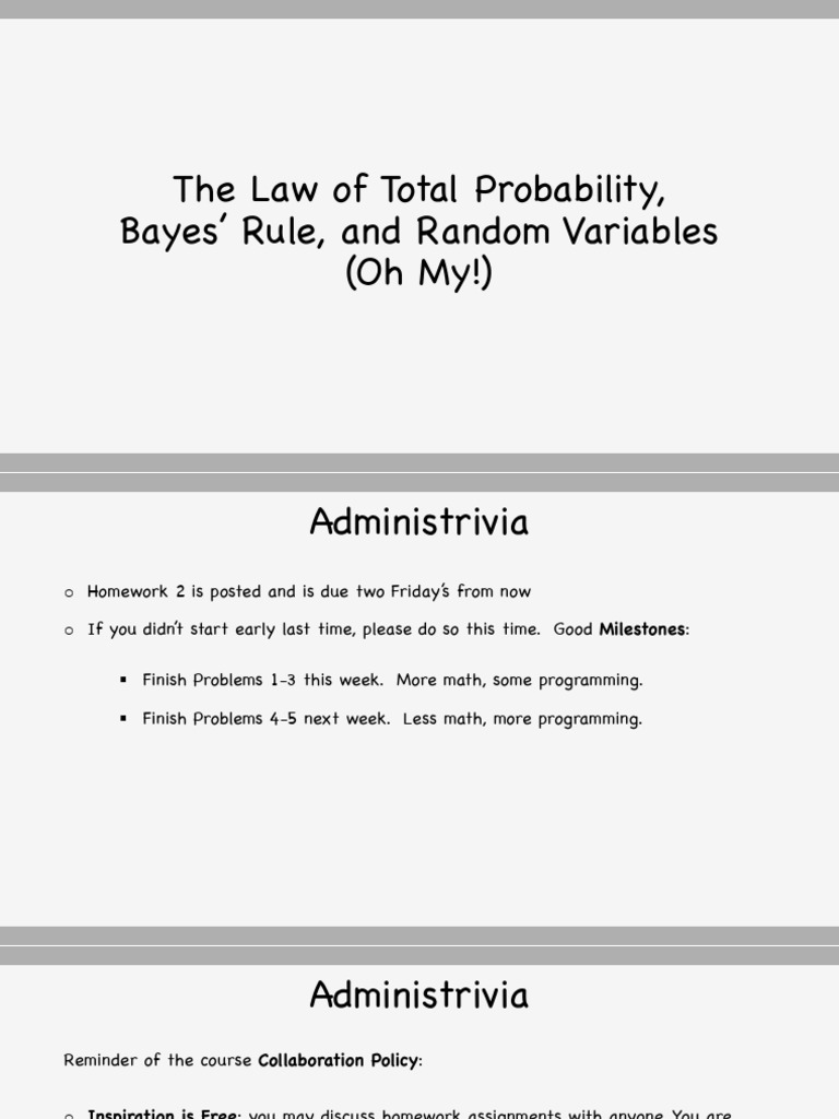 Total Probability and Bayes' Rule Explained | PDF | Random Variable ...