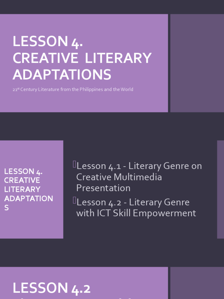Lesson 4.2 Literary Genre With ICT Skills Empowerment | Download Free ... Lesson 4.2 Literary Genre With ICT Skills Empowerment | Download Free ...