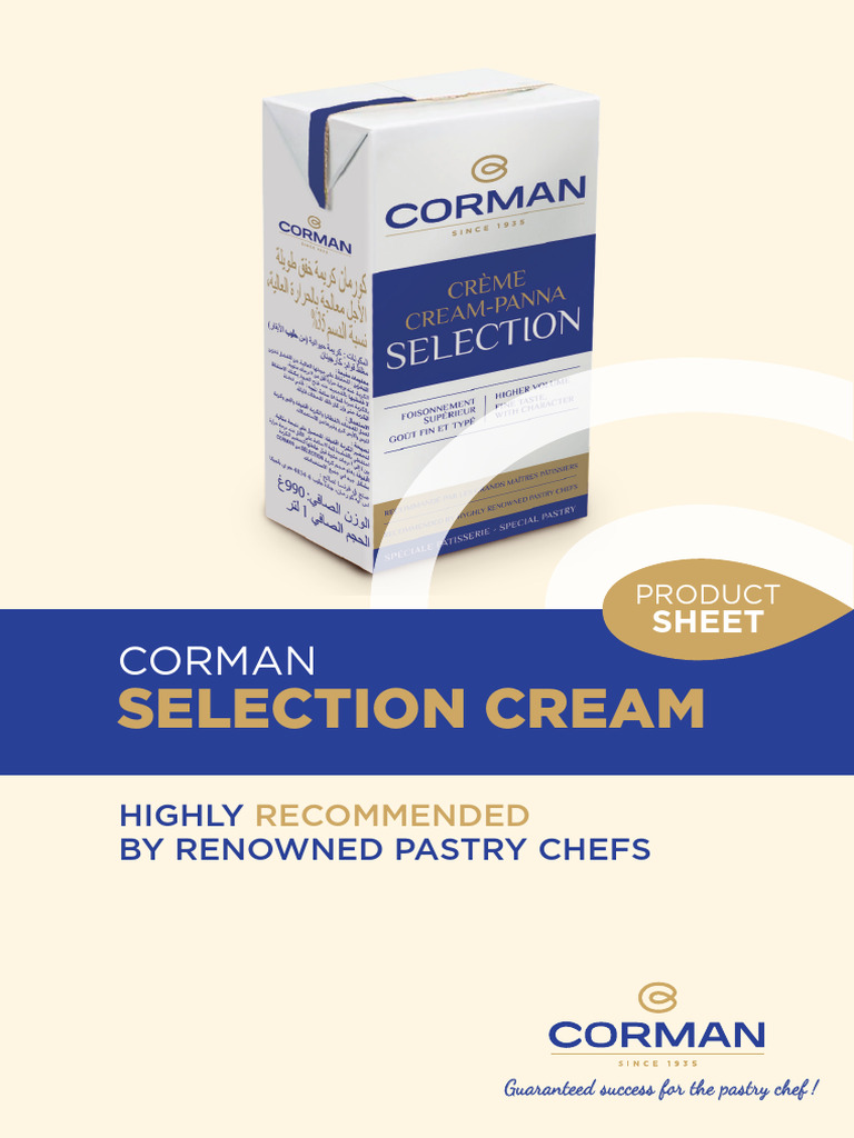 Corman Selection Cream for Pastry Chefs | PDF