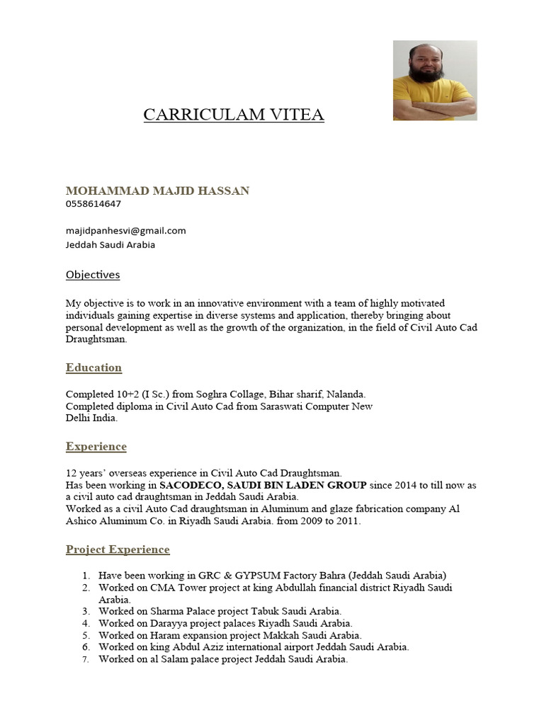 MAJID CV Cad | PDF