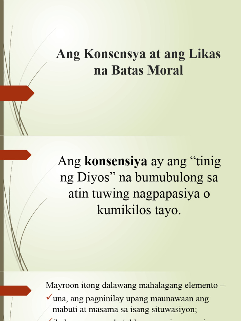 ESP Ang Konsensya at Ang Likas | PDF