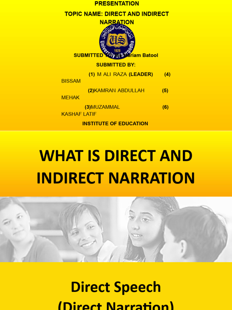 Direct and Indirect Narration | PDF | Verb | Human Communication