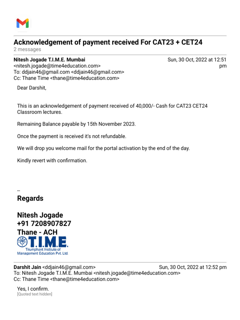 TIME Acknowledgement | PDF | Teaching Methods & Materials