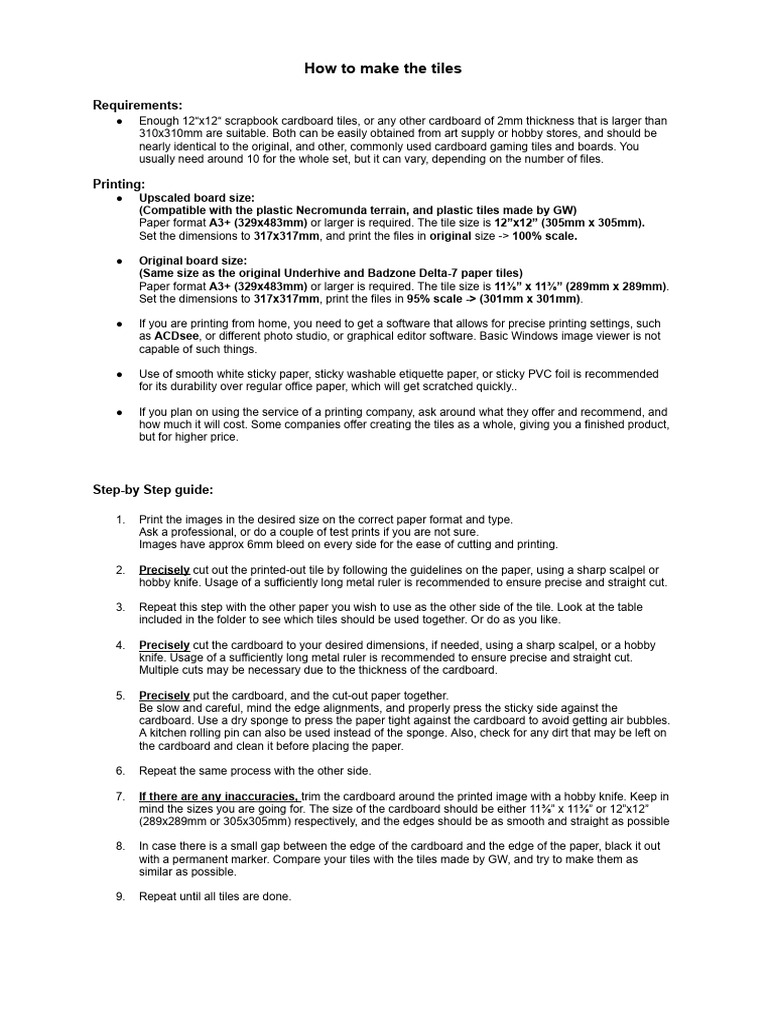 How To Make Tiles | PDF | Paper | Tile