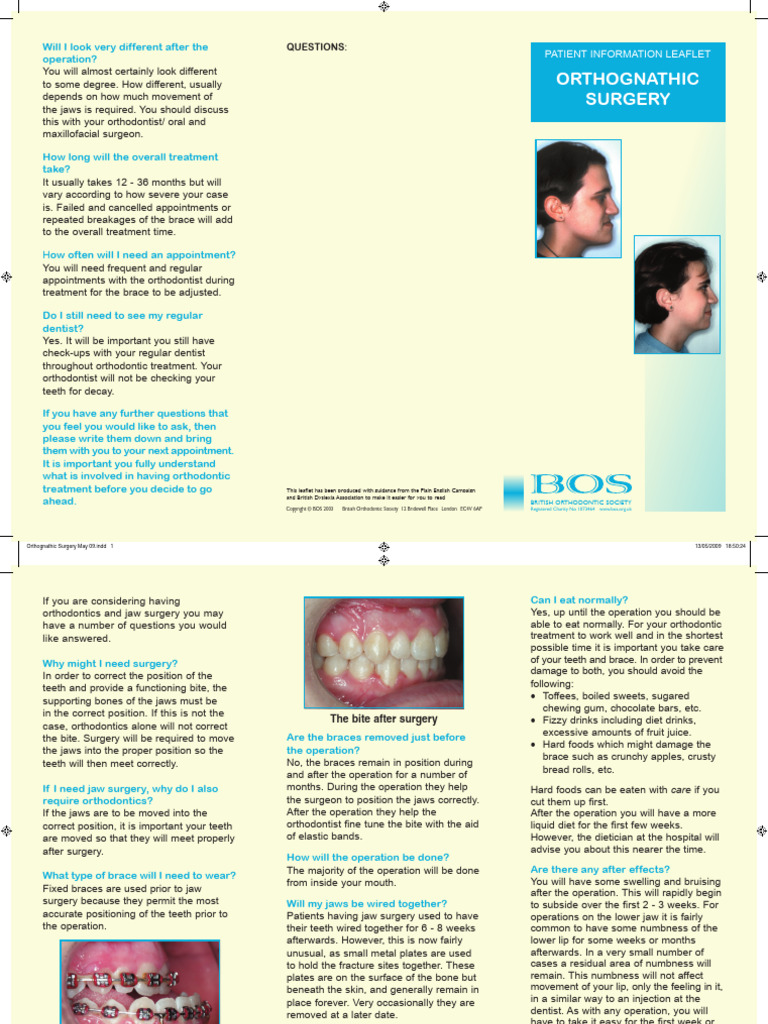 BOS Orthognathic Surgery | PDF | Orthodontics | Dentistry Branches