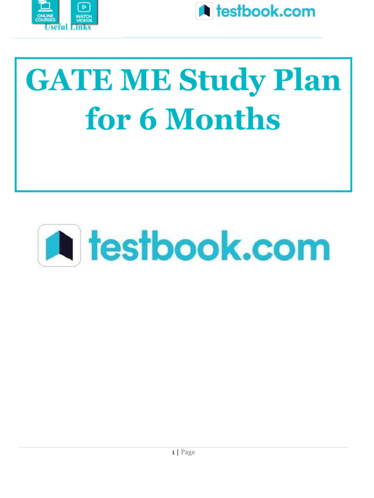 Gate Me Study Plan For 6 Months A9d8a667 | PDF