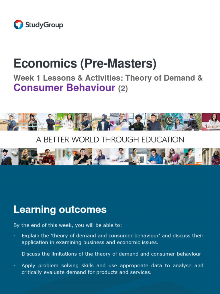 Lecture 2 Week 1 Consumer Behaviour Pdf Utility Marginal Utility