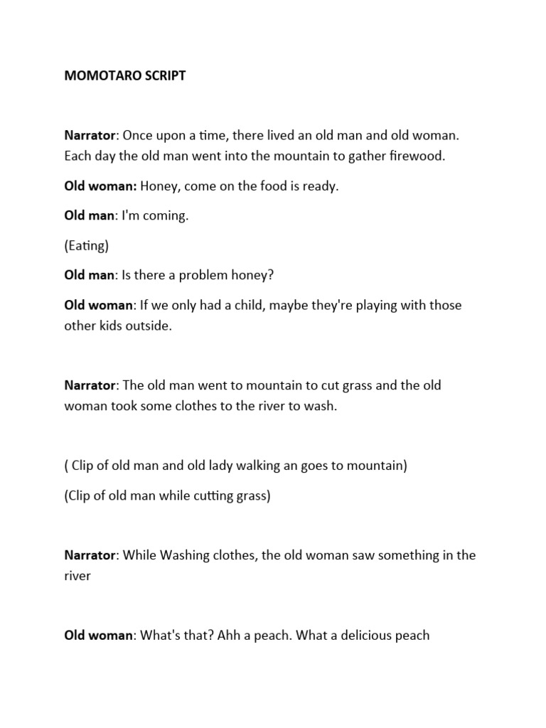 MOMOTARO SCRIPT-WPS Office | PDF | Art