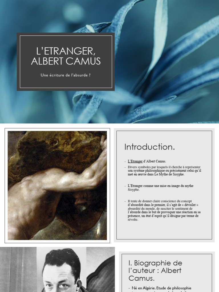 L'Absurde dans L'Étranger de Camus | PDF | Albert Camus
