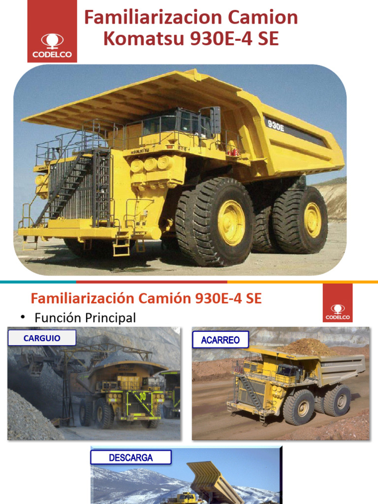 Presentacion Komatsu 930E-4 SE | PDF | Camión | Aceite de motor