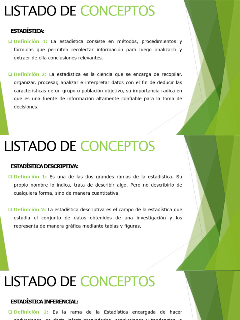 Conceptos de La Estadística Descriptiva | PDF | Estadísticas | Estadísticas descriptivas