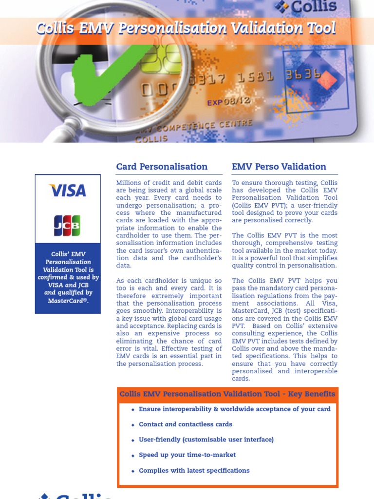 Collis EMV Personal Is at Ion Validation Tool | PDF | Emv | Visa Inc.