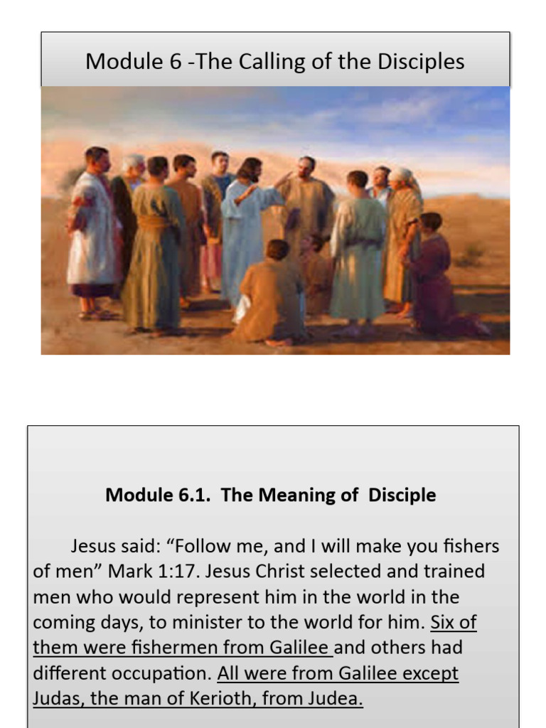 Module 6 The Calling of The Disciples | Download Free PDF | John The ...