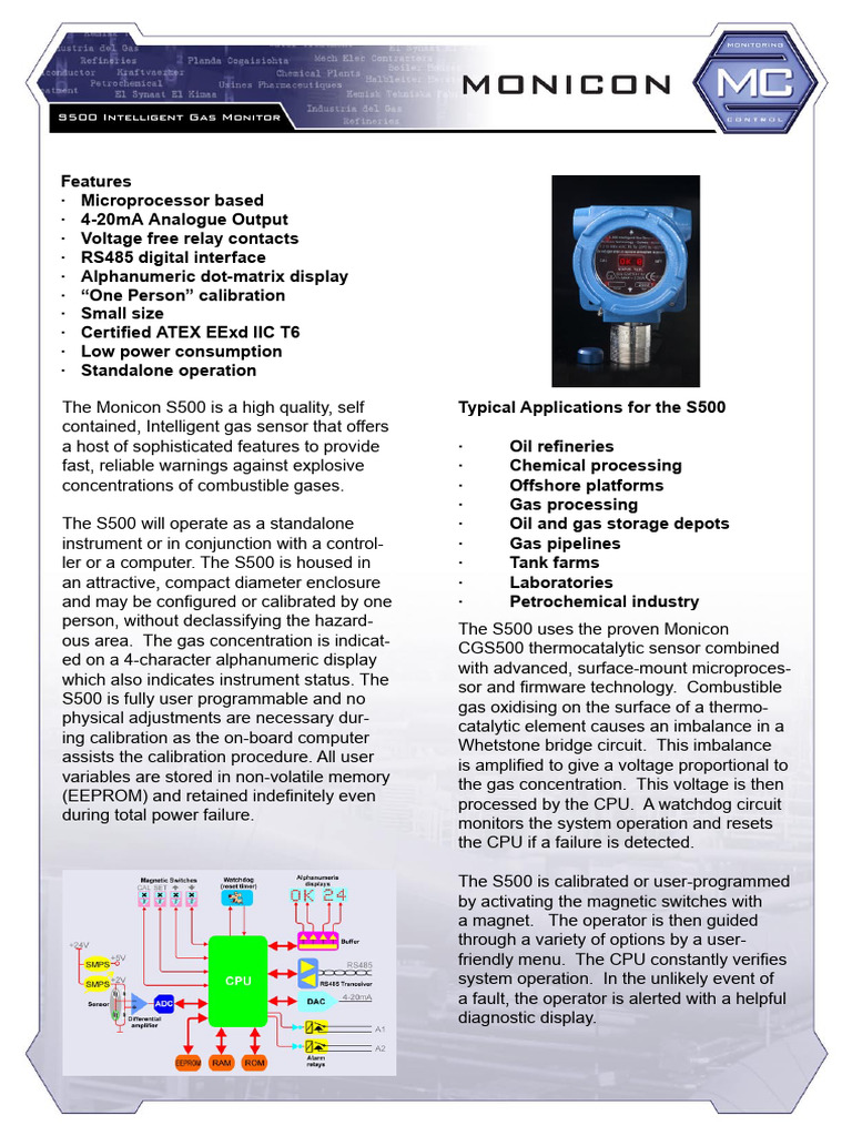 Monicon S500 | PDF | Electrical Engineering | Electricity