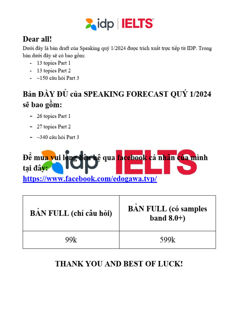 SPEAKING TOPICS 1 2024 DRAFT Ver | PDF | Books | Decision Making