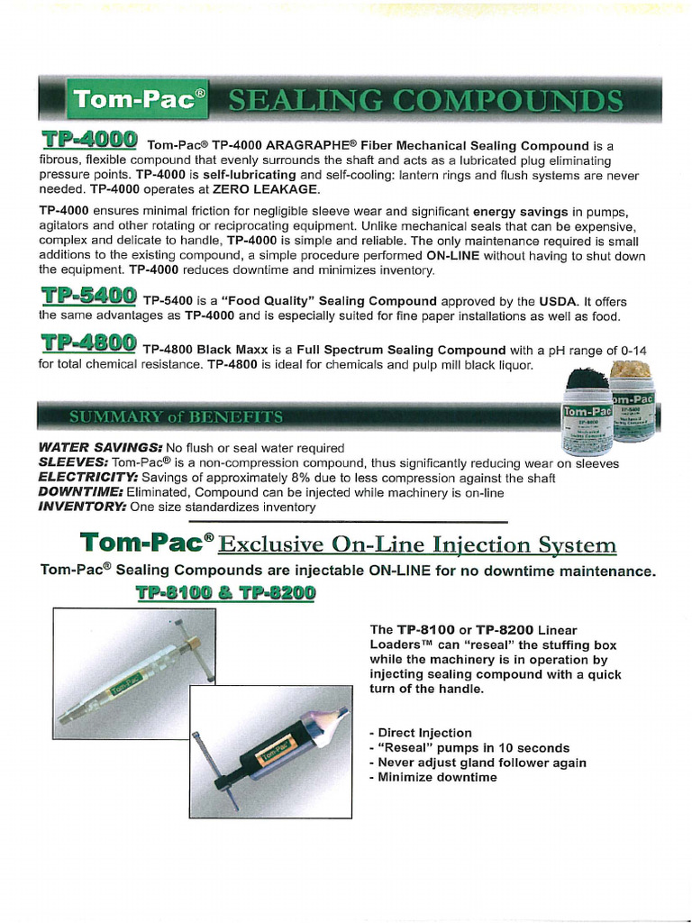 Tompac Compuestos Sellado I | PDF