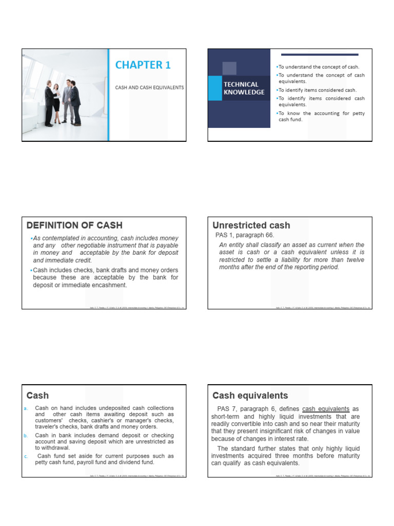AE6 - Chapter 1 - Cash and Cash Equivalents | PDF | Debits And Credits | Banks