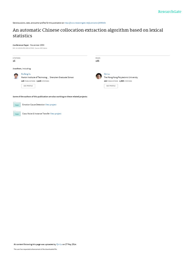 An Automatic Chinese Collocation Extraction Algori Pdf Word Syntax