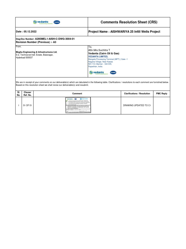 A285mel1 Aish C DWG 3004 01 | PDF