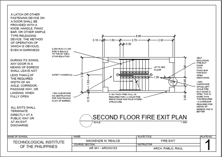Fire Exit Second Floor | PDF | Door | Components