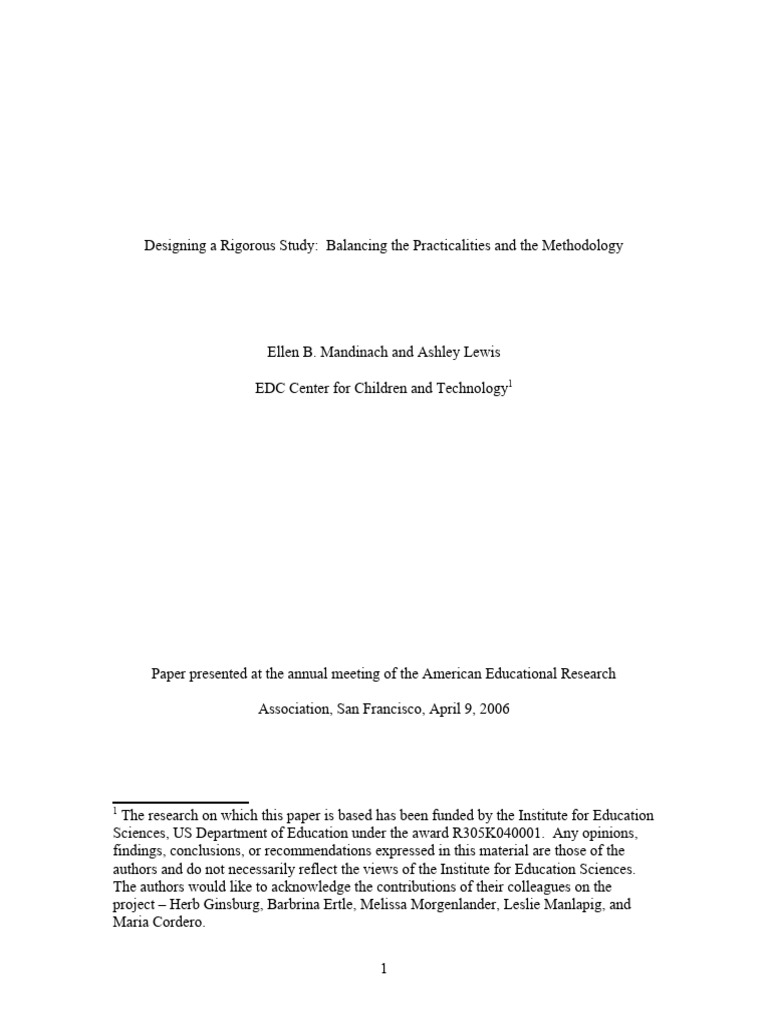 Rigorous Final | PDF | Experiment | Validity (Statistics)