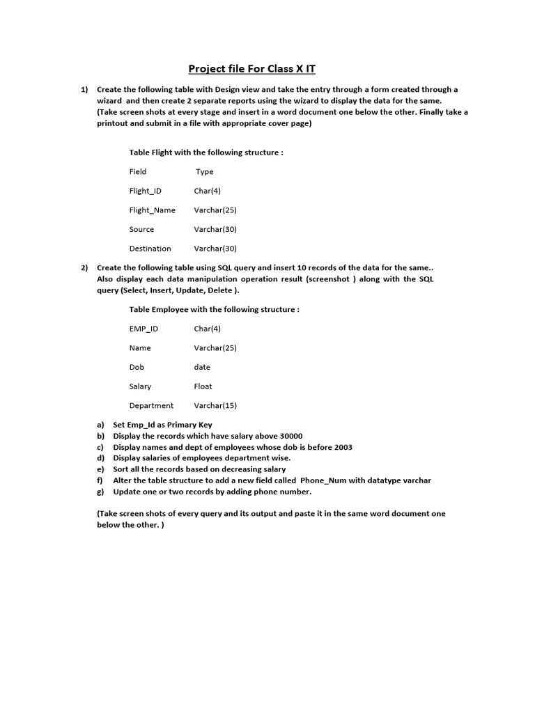 Class X IT Project Guide | PDF | Teaching Methods & Materials | Computers