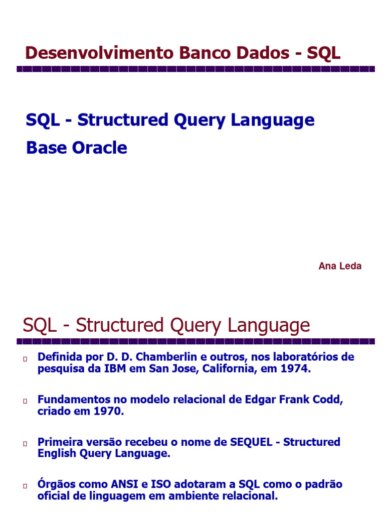 Apostila SQL | PDF | SQL | Ciência da Informação