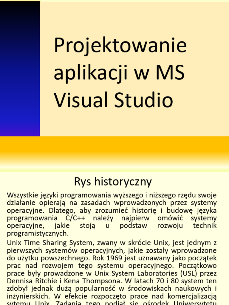 Projektowanie Aplikacji W MS Visual Studio | PDF