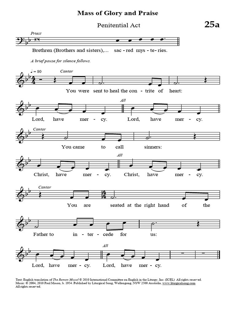 Mass of Glory and Praise | Download Free PDF | Mass (Liturgy ...