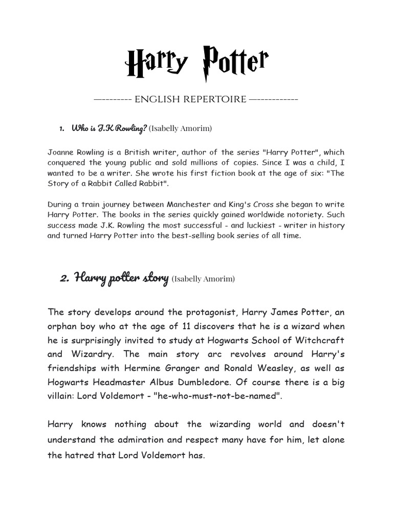 Harry Potter | PDF | Harry Potter | Contemporary Fantasy Novels