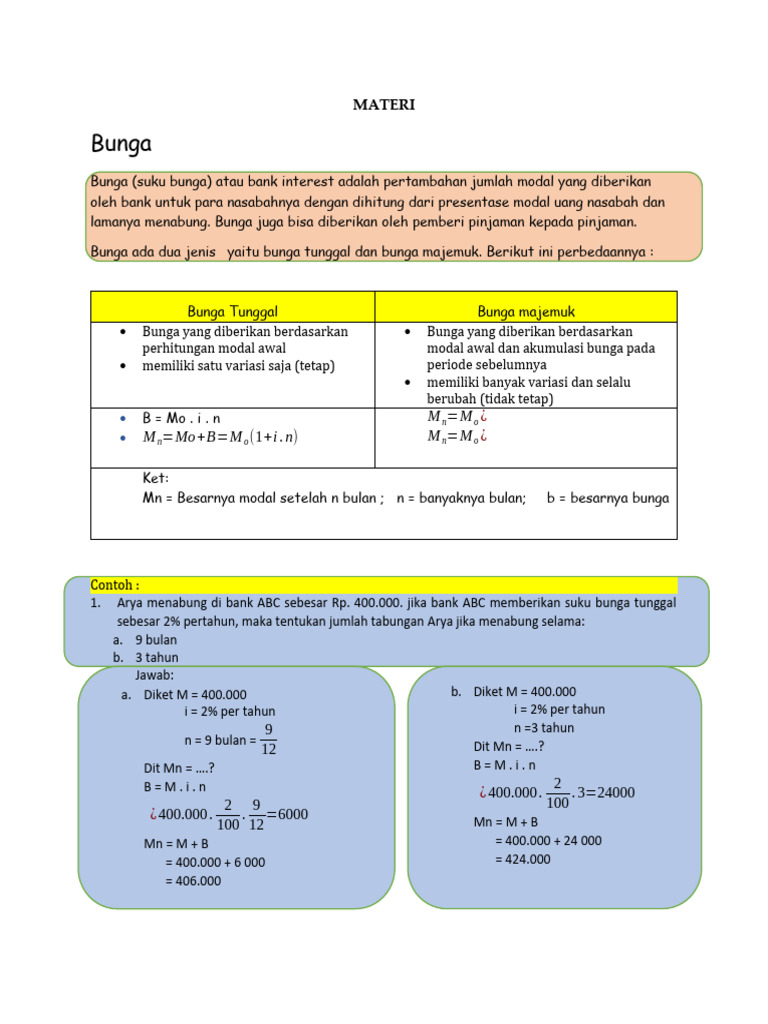 MATERI Bunga Tunggal Dan Majemuk | PDF
