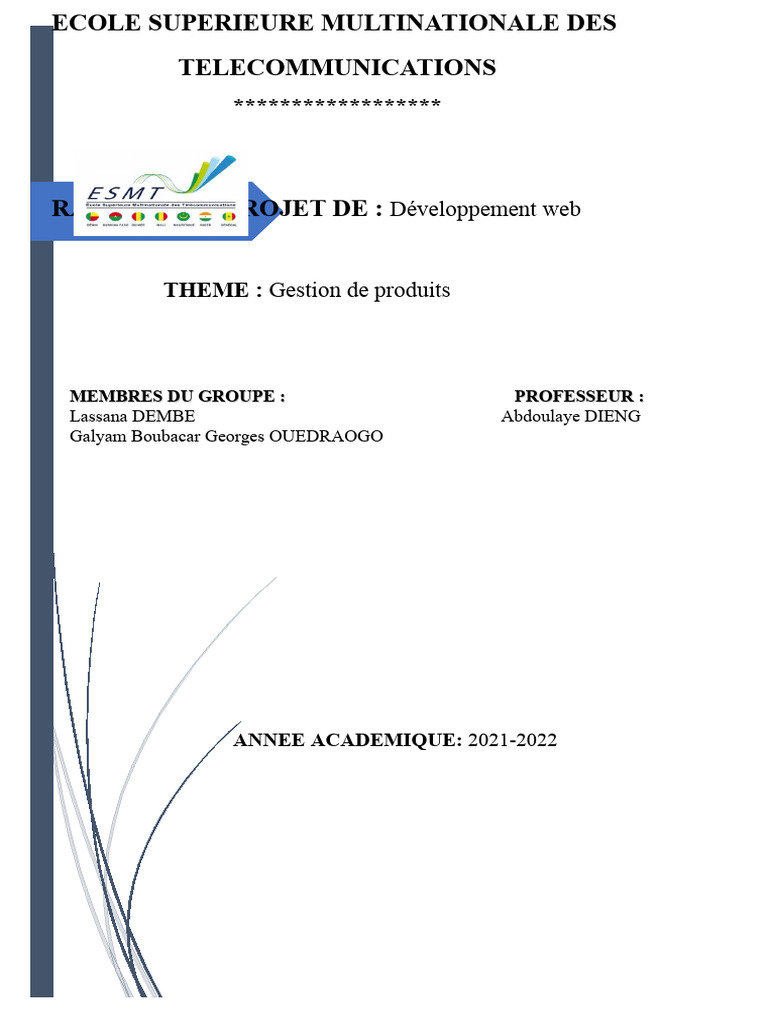 Projet Dev Web | PDF | Programmation web | Connexion