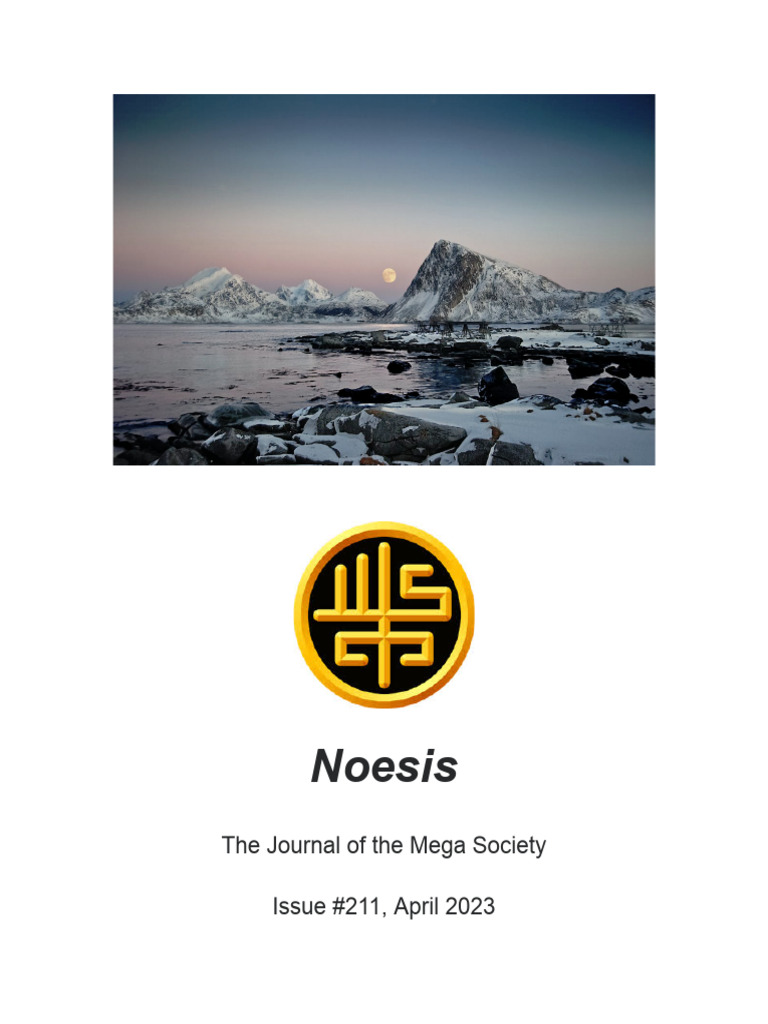 Noesis: The Journal of The Mega Society Issue #211, April 2023 | PDF