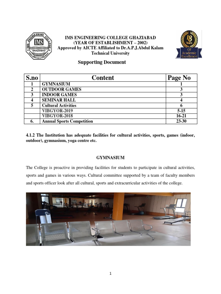 4.1.2 Supporting Document | PDF | Entertainment | Sports
