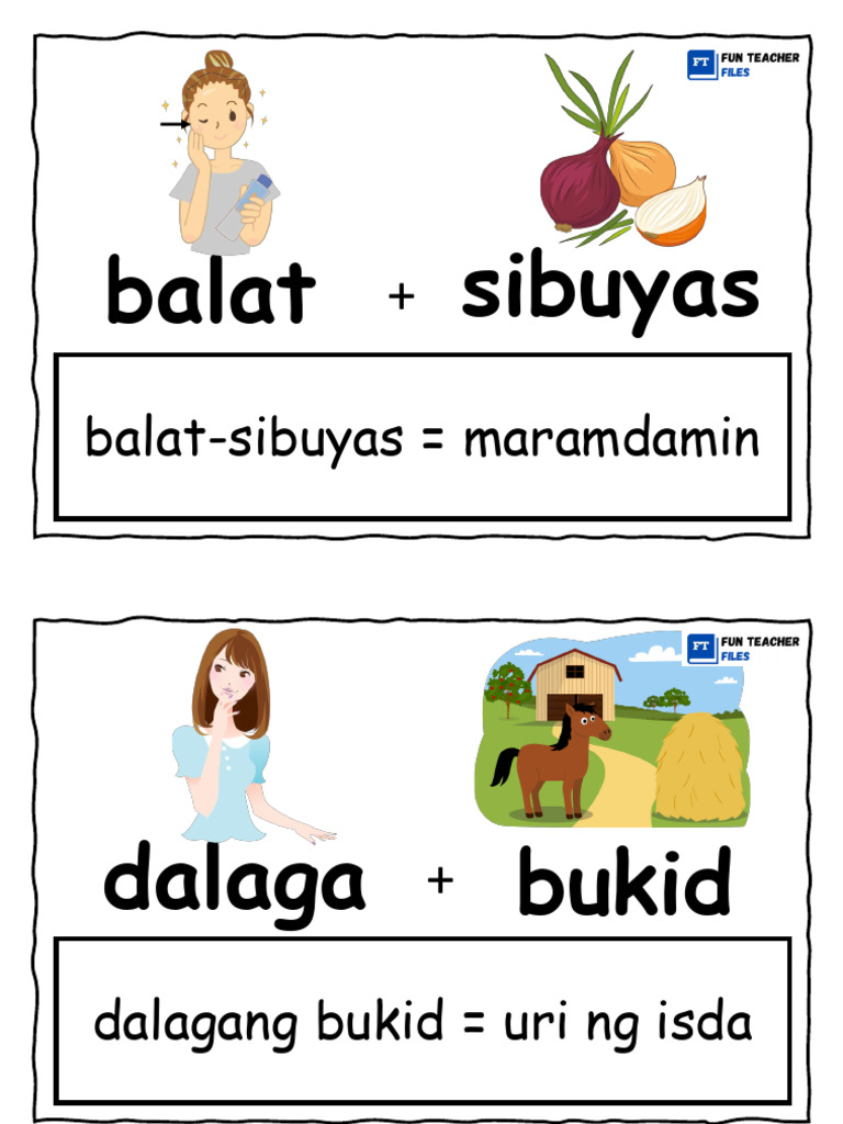 Tambalang Salita Plaskard FTF | PDF