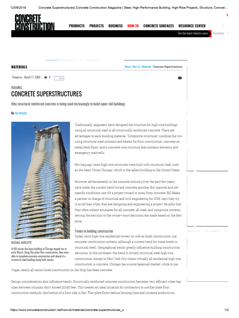 Concrete Superstructures - Concrete Construction Magazine - 1 | PDF | Concrete | Structural Steel