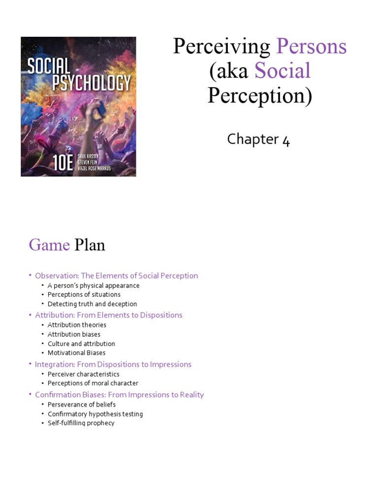 Understanding Social Perception Elements | PDF | Nonverbal ...