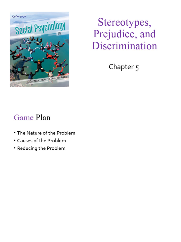 Stereotypes, Prejudice, and Discrimination | PDF | Stereotypes | Prejudices