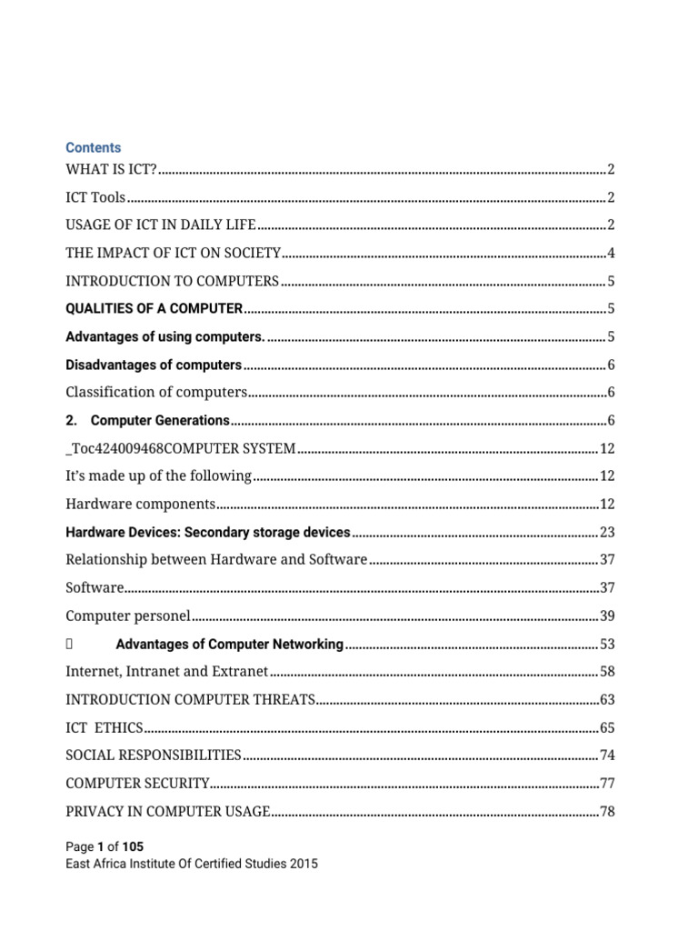 Ict Theory Notes | PDF | Printer (Computing) | Computer Data Storage