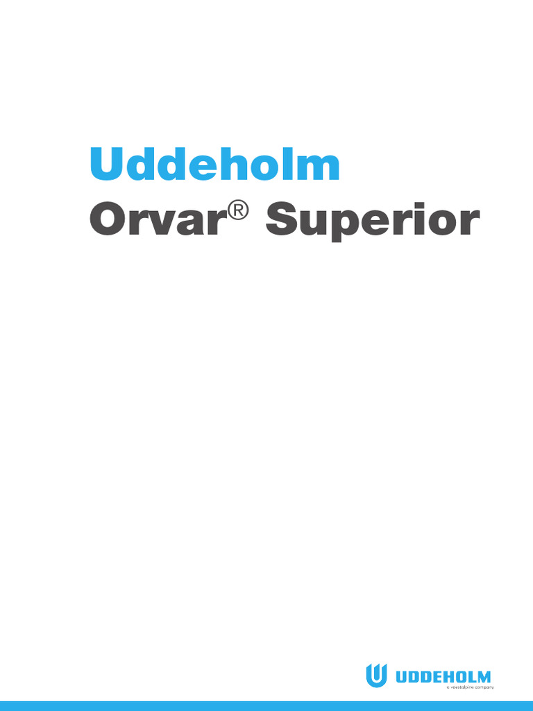 Tech Uddeholm Orvar Superior EN | PDF | Heat Treating | Steel
