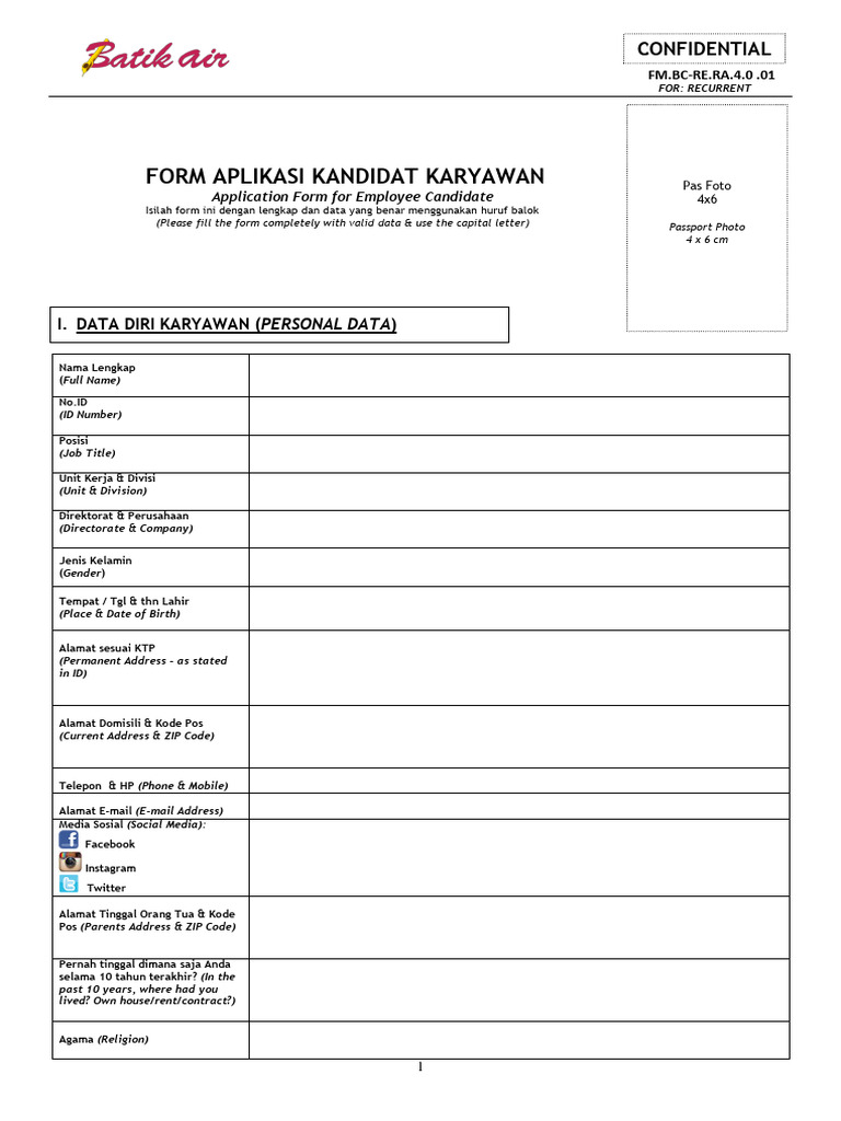 Id - Background Check Form For - Recurrent (040821) - Rev01 | PDF ...
