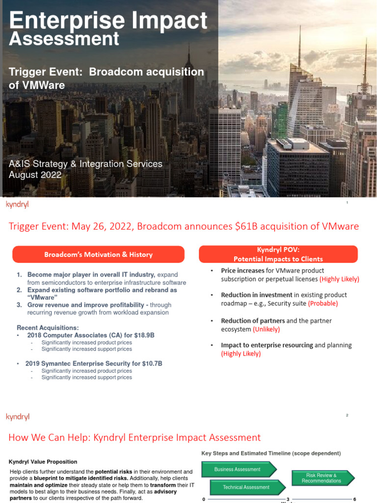 Broadcom-VMware Impact Assessment Overview | PDF