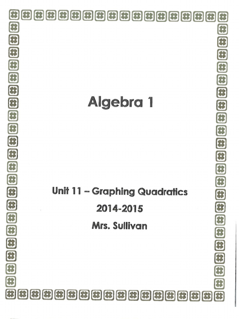 Unit 11 Teacher Notes | PDF
